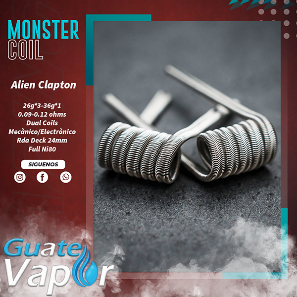 MONSTER COILS – Alien Fused Clapton – Mecánico/Electrónico 0.09 – 0.12 ...