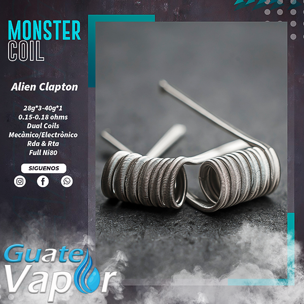 MONSTER COILS - Alien Fused Clapton - Mecánico/Electrónico 0.15 – 0.18 ...