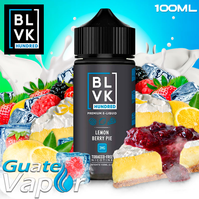 Lemon Berry Pie - BLVK Hundred 100ml (Disponibles en 0mg) - GuateVapor