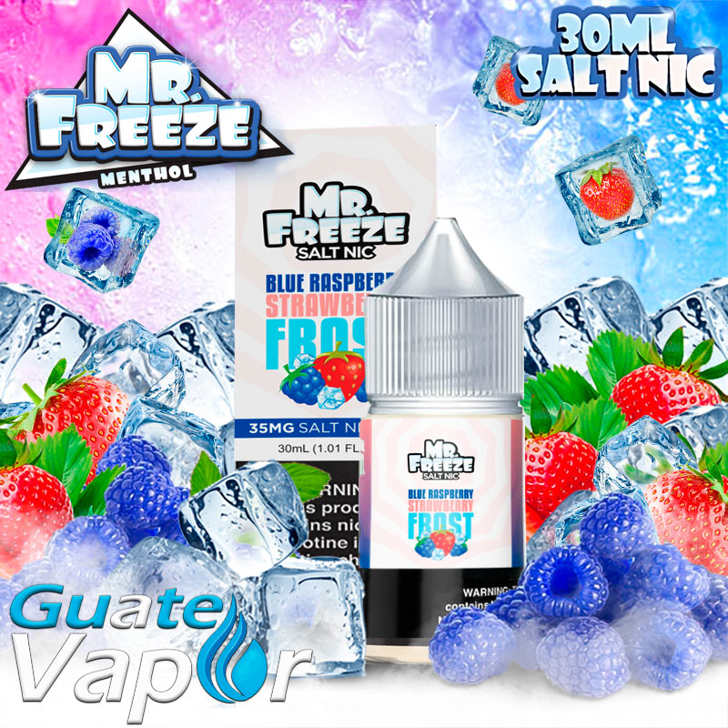 Blue Raspberry Strawberry Frost - Mr Freeze Salt 30ml (Disponibles en 35mg) - GuateVapor