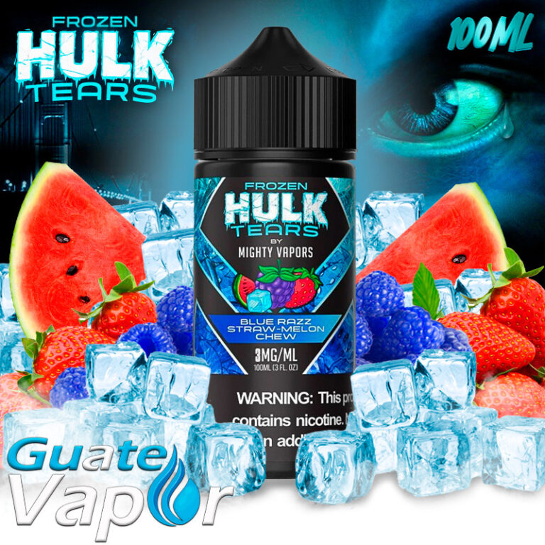 Frozen Blue Razz Straw Melon Chew - Hulk Tears 100ml - GuateVapor