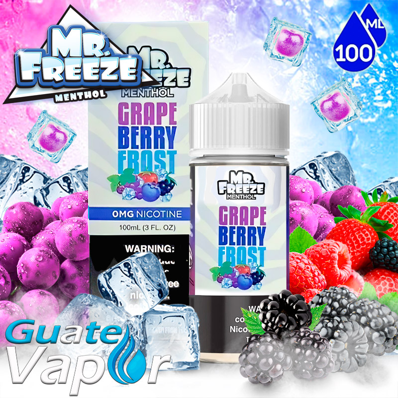 Grape Berry Frost - Mr Freeze 100ml (Disponible en 3mg) - GuateVapor